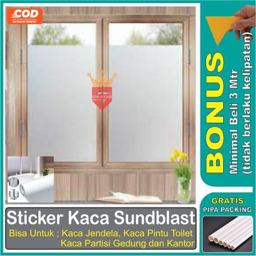 Jual Stiker Kaca Jendela Rumah Sandblast Polos Tidak Tembus Pandang ...