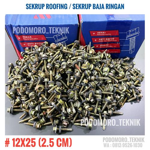 Jual Sekrup Roofing HEX / SDS #12X25 Sekrup Atap Baja Ringan 12x25 (2.5 ...
