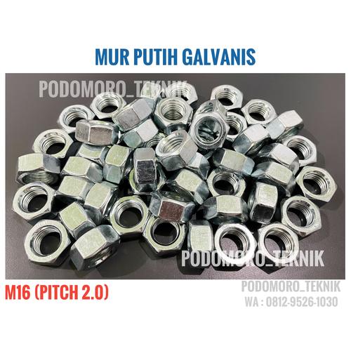 Jual Mur Putih M16 Mur Putih Galvanized M16 - Kab. Bekasi - PODOMORO ...
