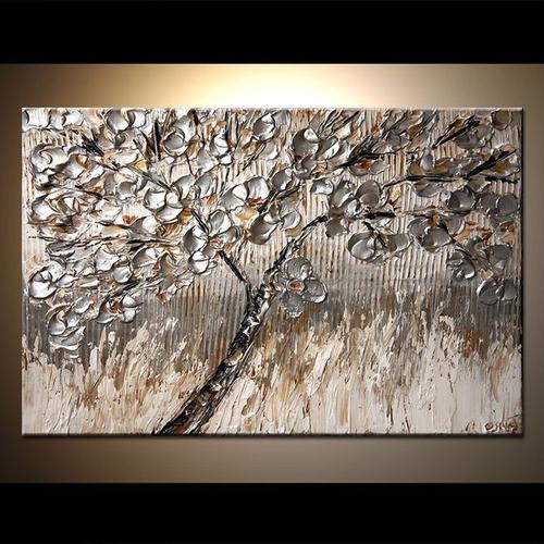 Jual Lukisan abstrak texture modern uk/70x100cm sdh termasuk spanram ...