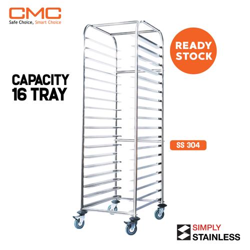 Jual Bakery Trolley / Troli Gastronorm Mobile SS304 Simply Stainless ...