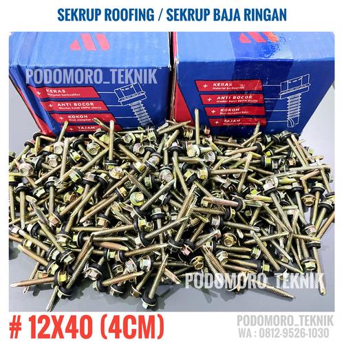 Jual Sekrup Roofing HEX / SDS #12X40 Sekrup Atap Baja Ringan 12x40 (4 ...