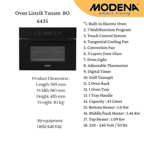Jual Modena Oven Listik Tanam - BO 6435 - Jakarta Barat - Makmur Abadi ...