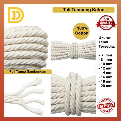 Jual Tali Tambang Kuralon 22mm 24mm Warna Putih Guralon Rope Bahan ...