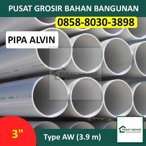 Jual Pipa PVC 3" D Merek Alvin 3inch D PerBatang (3,9m) - Jakarta Utara ...