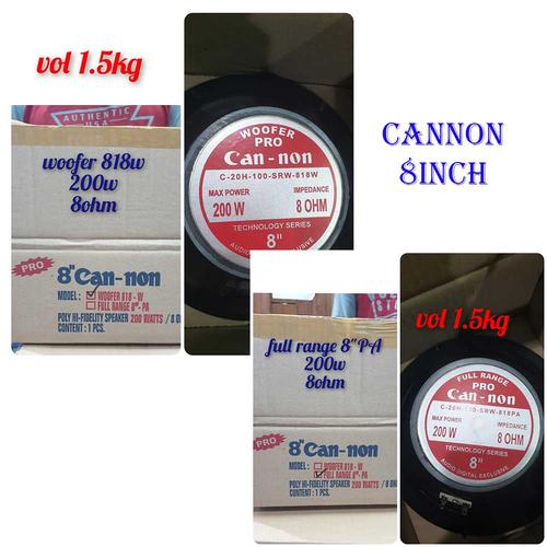 Jual speaker 8inch Cannon can-non 818w dan 818pa bukan curve acr - 818w ...