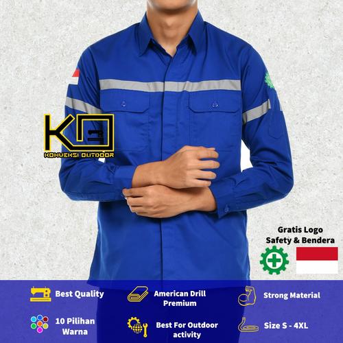 Jual Baju Seragam Atasan Kemeja Safety Wearpack Proyek Warepack Hijau ...