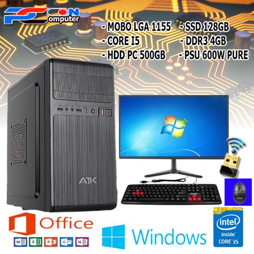 Jual PC RAKITAN KOMPUTER OFFICE/DESIGN I5 3470 RAM 8GB FULL SET MONITOR ...