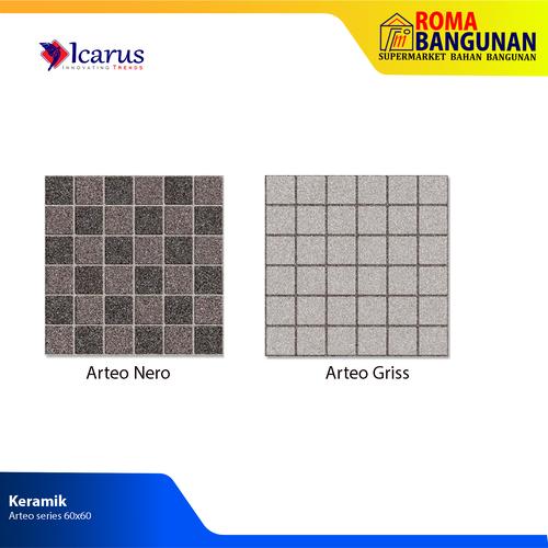 Jual Keramik Lantai / Keramik Teras Icarus Arteo Nero Arteo Griss 60x60 ...