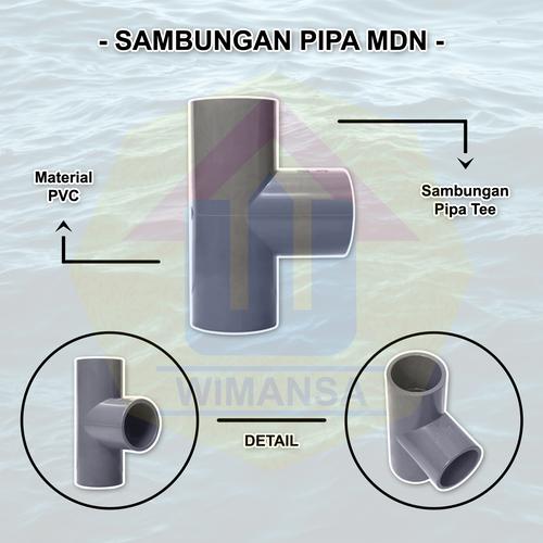 Jual SAMBUNGAN PIPA MDN TEE - SAMBUNGAN PVC - 1/2 inch - Kota Surabaya ...