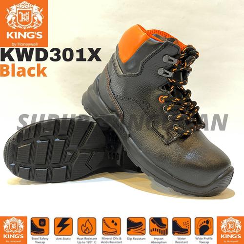 Jual Kings KWD 301X Sepatu Safety Shoes King's KWD301X Black Hitam ...