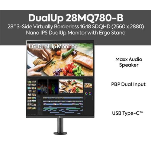 Jual Monitor LED LG Dualup 28MQ780/28MQ780-B SDQHD Nano IPS Freesync ...