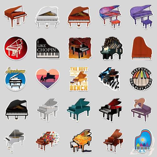 Jual Stiker Piano Lover Vol 1 Sticker Set Aksesoris Pernak Pernik Musik ...