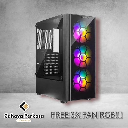 Jual Casing PC | Case Raptor Black Strike 1631 - FREE 3X FAN RGB ...