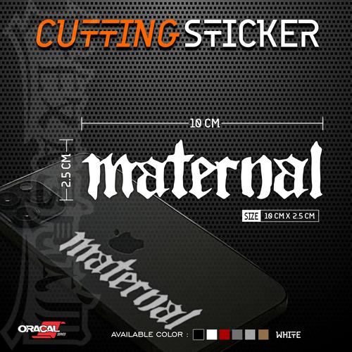 Jual Cutting Sticker Logo MATERNAL DISASTER TEXT - Putih - Kota Bandung ...