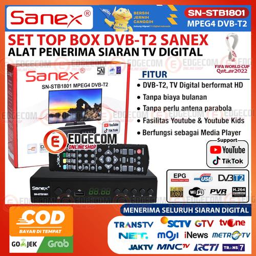 Jual SET TOP BOX SANEX SN-STB1801 Receiver Penerima Siaran TV Digital ...