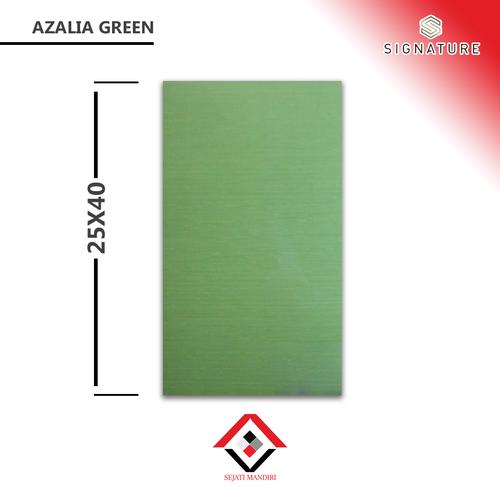 Jual keramik dinding 25x40 - motif hijau lumut - signature azalia green ...