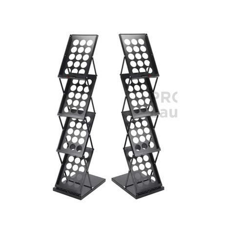Jual Rak Brosur Lipat, Rak Brosur Susun, Rak Brosur Besi 4 Susun Hitam ...