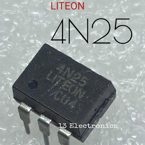 Jual OptoCoupler 4N25 LITEON 6pin Photo transistor - Kab. Bandung - 13 Electronics | Tokopedia