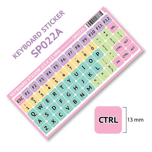 Jual Stiker Keyboard 13mm Warna Warni Hitam Tulisan Huruf Abjad Putih ...