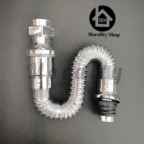 Jual Selang Sifon Afur Sink dapur PVC Basin Waste Siphon Afur Flexible ...