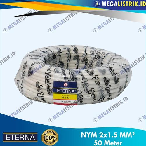 Jual ETERNA NYM 2X1.5 ( 50 METER ) / KABEL LISTRIK PUTIH KAWAT TEMBAGA - Kota Surabaya ...