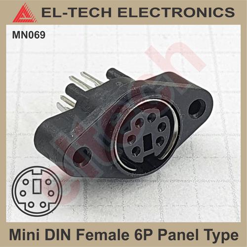 Jual MINI DIN 6 6P 6Pin P Pin Female Connector Konektor PS2 Panel ...