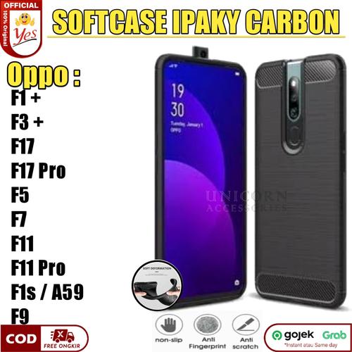 Jual Oppo F1 F3 + F17 F11 Pro F5 F7 F9 F1s Softcase ipaky Casing Carbon - F11 Pro - Jakarta ...