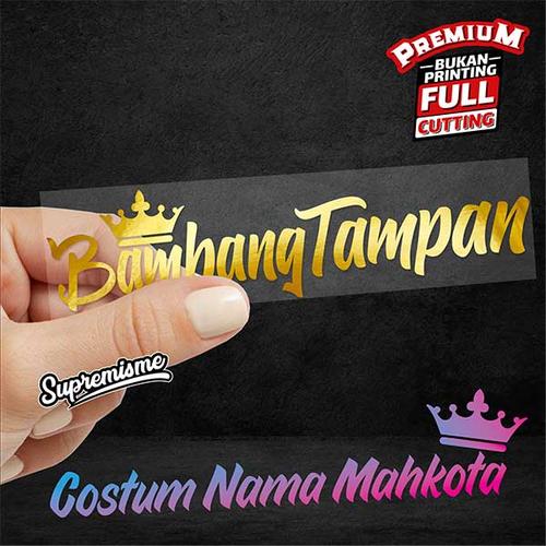 Jual Stiker Custom Nama Mahkota King Queen / Sticker Kostum Nama ...