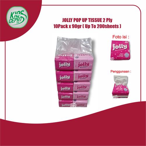 Promo Tissue JOLLY Pop Up Multipurpose 90gr ISI 10Pack (Up To 200SHEET ...