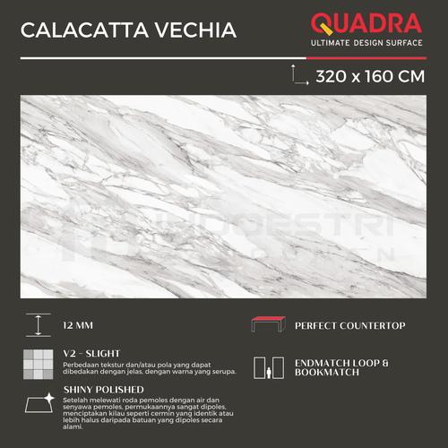 Jual Granit Quadra Calacatta Vecchia 320 x 160cm (1Slab/5,12m2) Shiny ...