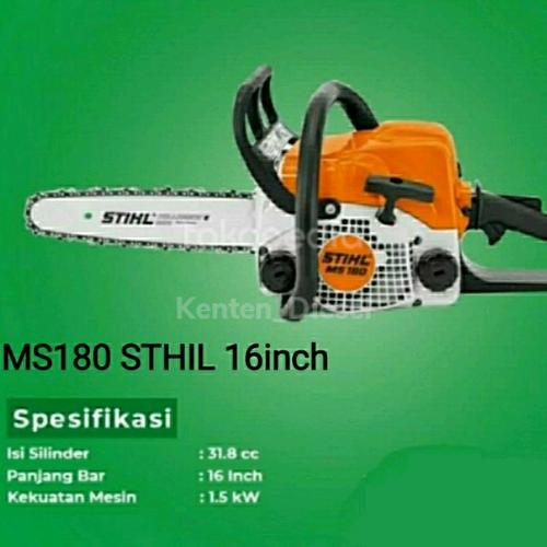 Jual Mesin Sinso STHIL MS180 16 Inch/ chainsaw potong kayu - Kota ...