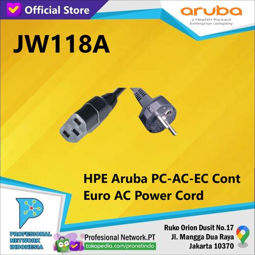 Jual JW118A HPE Aruba PC-AC-EC Cont Euro AC Power Cord - Jakarta Pusat ...