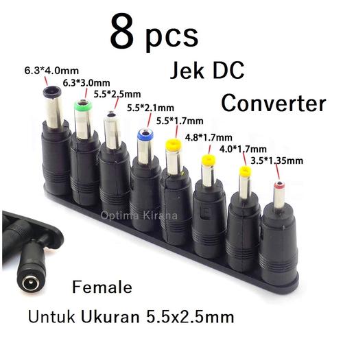 Jual Jek Jack DC Plug Adaptor Colokan Converter Konverter 8 Head Kepala ...