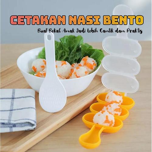 Jual CETAKAN NASI BENTO BOLA BULAT RICE BALL SHAKER/ALAT PEMBUAT BOLA ...