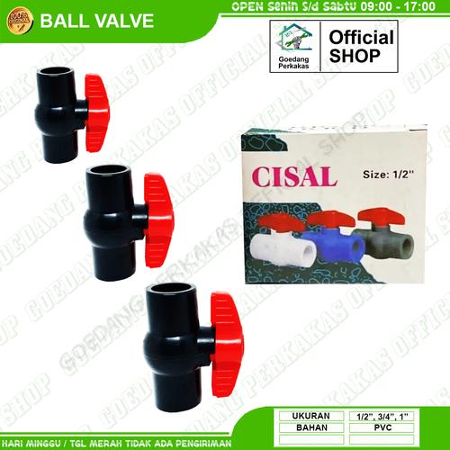 Jual Ball Valve Polos Pvc Tebal Cisal Ukuran 1/2" 3/4" 1" Inch Stop Kran - 1/2" - Jakarta Utara ...
