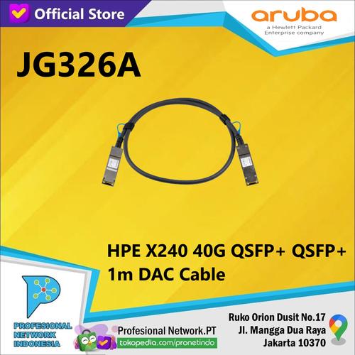 Promo JG326A HPE X240 40G QSFP+ QSFP+ 1m DAC Cable Cicil 0% 3x ...