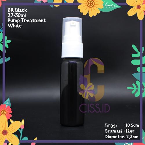 Jual BOTOL PLASTIK BR 25ML 27ML 30ML HITAM PUMP TREATMENT WHITE ...