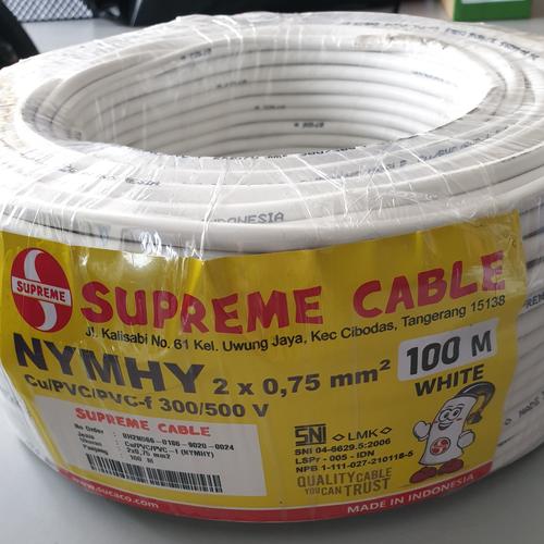 Jual Kabel NYMHY 2x0.75 mm Supreme NYMHY 2x0,75 mm ( 1 Roll 100 meter ...