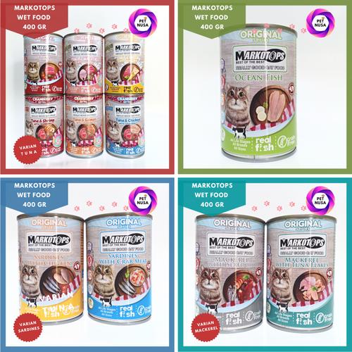 Jual Makanan Kucing Basah Markotops Markotop Kaleng 400gr Wet Cat Food ...