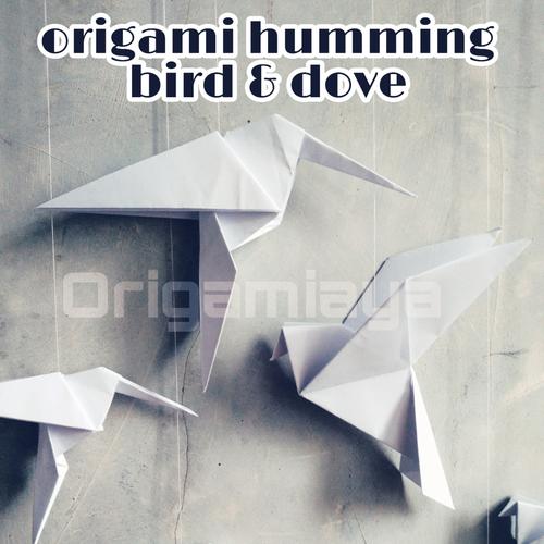 Jual origami burung merpati Dove dan humming bird warna putih - Kab ...