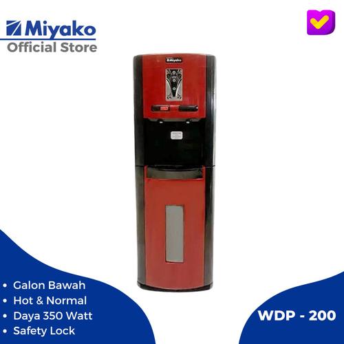 Promo MIYAKO WATER DISPENSER HOT & NORMAL WDP200H GALON BAWAH Cicil 0% ...