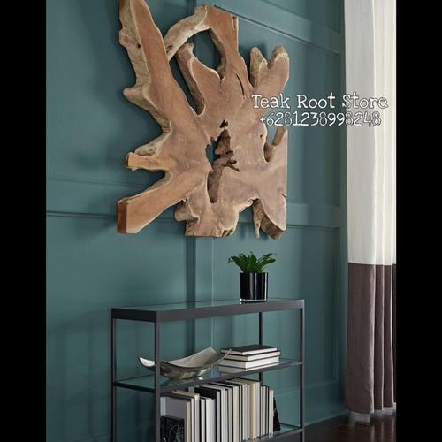 Jual Wall Decor atau Hiasan Dinding Ruang Tamu Besar Akar Kayu Jati ...
