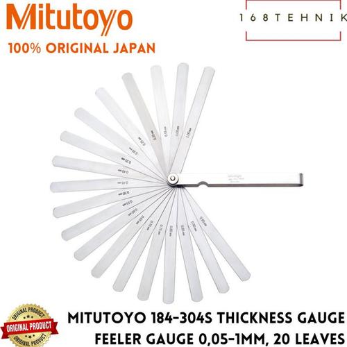 Jual MITUTOYO 184-304S THICKNESS GAUGE / FEELER GAUGE 0,05-1MM , 20 ... Jual MITUTOYO 184-304S THICKNESS GAUGE / FEELER GAUGE 0,05-1MM , 20 ...