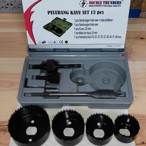 Jual Double Thunders 13Pcs Mata Bor Kayu / Holesaw Set Hole Saw Kit 13 Pcs - Jakarta Barat ...