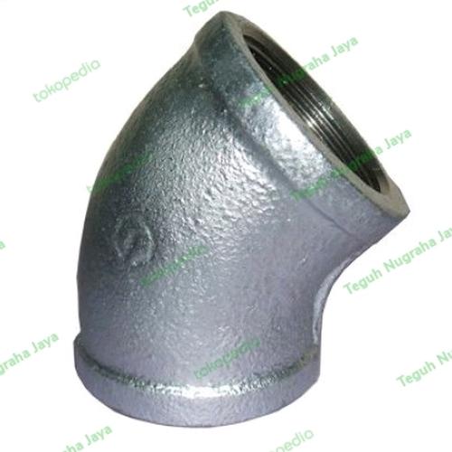 Jual Elbow Knee 45 deg Banded Galvanis Besi 2 inch Drat BSPT G Brand ...