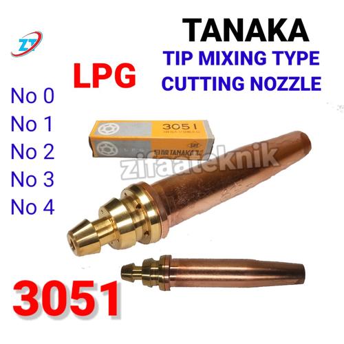 Jual Nozzle Cutting Tip TANAKA 3051 LPG No.0 No.1 No.2 No.3 No.4 ...