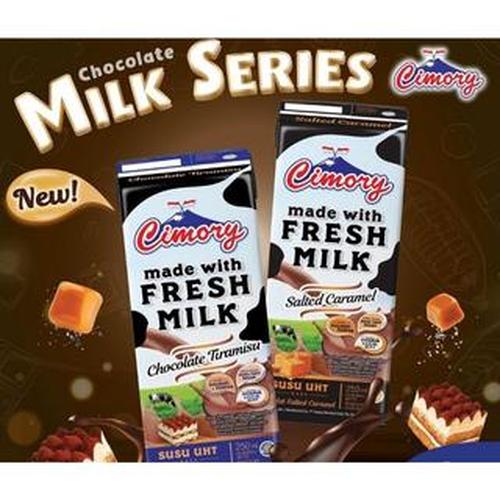 Jual New susu uht cimory fresh milk 250ml salted caramel tiramisu (Dus ...