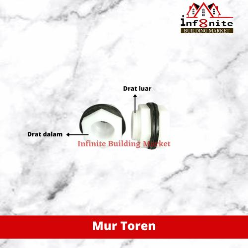 Jual Mur Toren Verlop Ring Vlok Ring Tangki Air 1/2" 3/4" 1" Mur Drat ...
