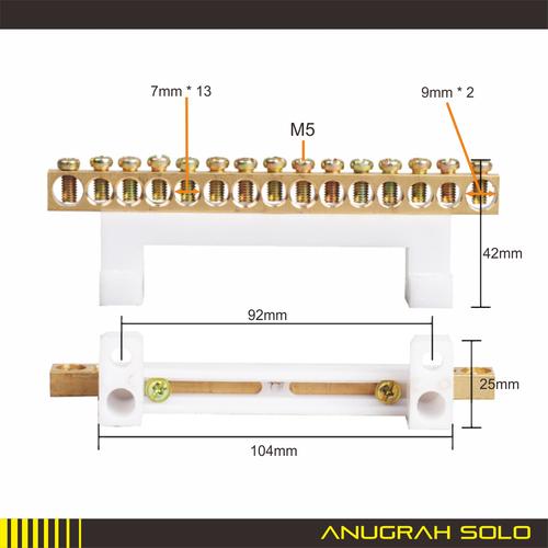 Jual Terminal Grounding Busbar dengan Isolasi Terminal Arde Terminal ...